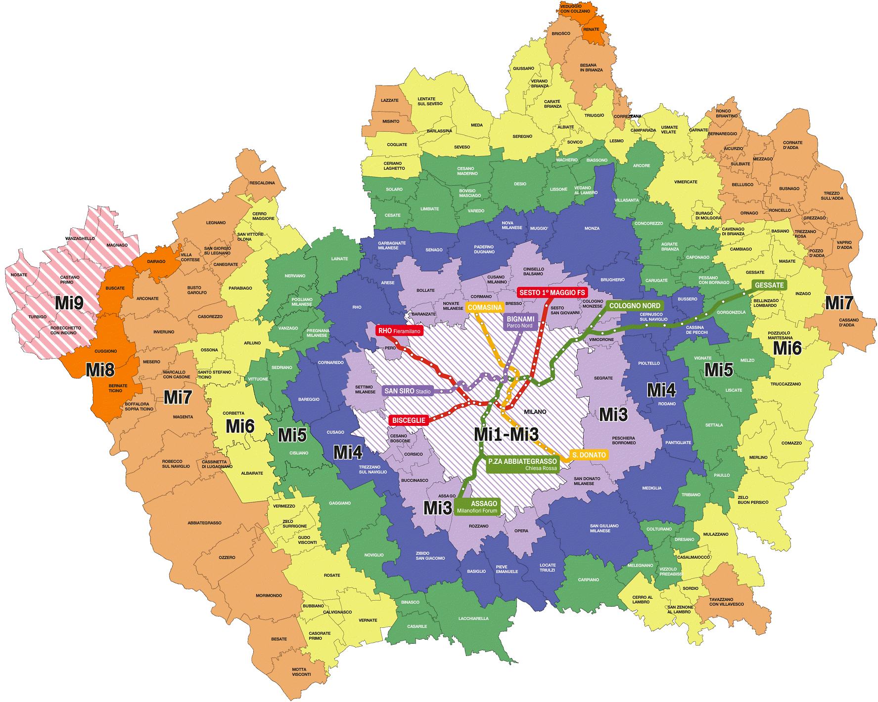 Milano Milan Italy CiaoMilano Subway Diagram
